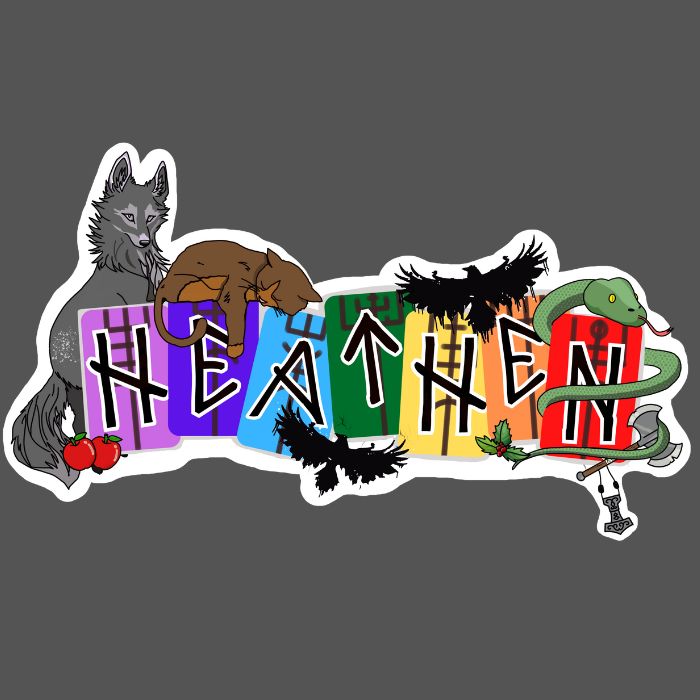 LARGE Waterproof Heathen stickers! – SN Dabson Art